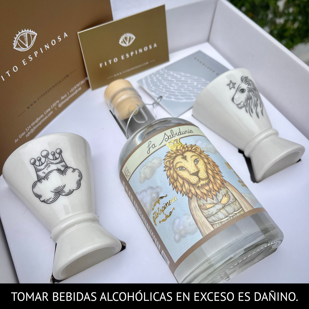 Set de Pisco y Qeros "La Sabiduría" - Fito Espinosa